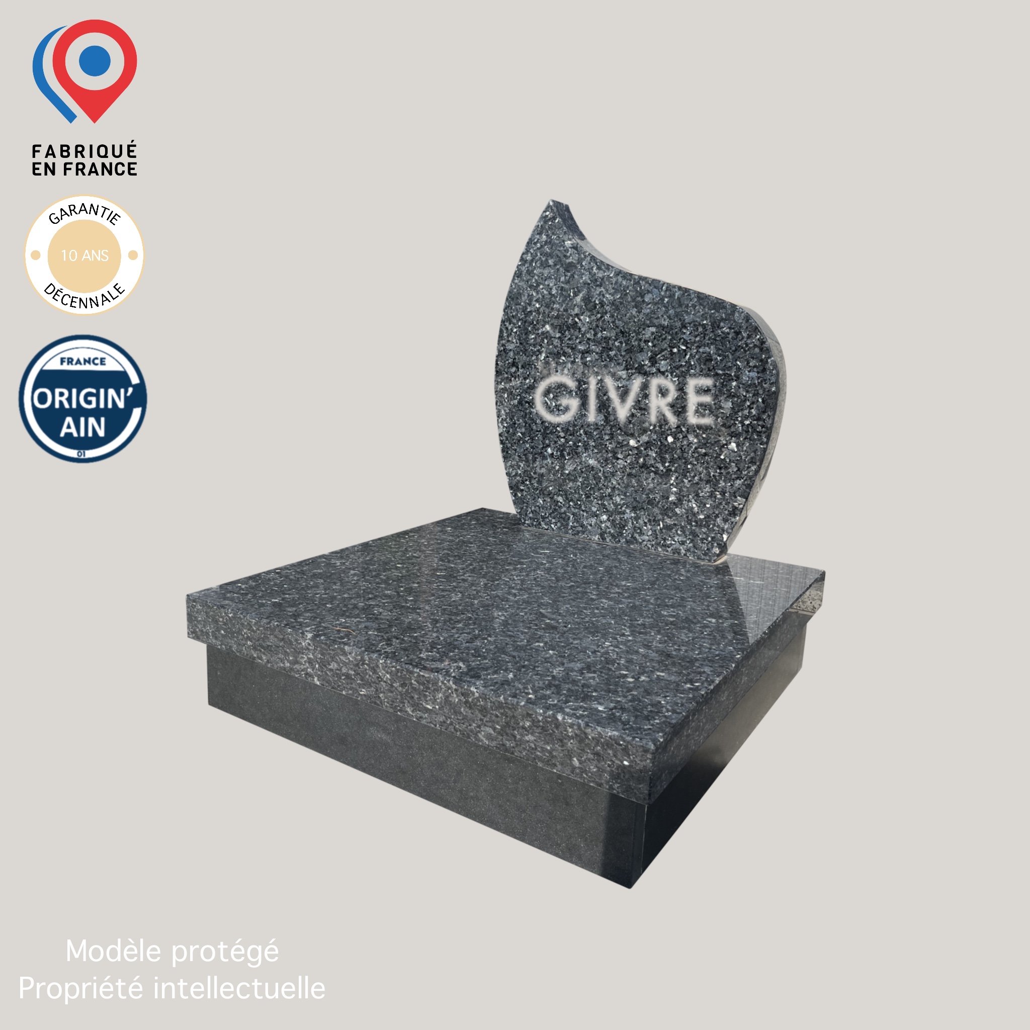 Monument cinéraire n°52 : Marbrier Givre